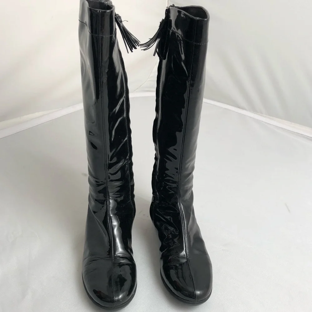 Cole Haan | Shoes | Cole Haan Nike Air Black Waterproof Tall Boots ...